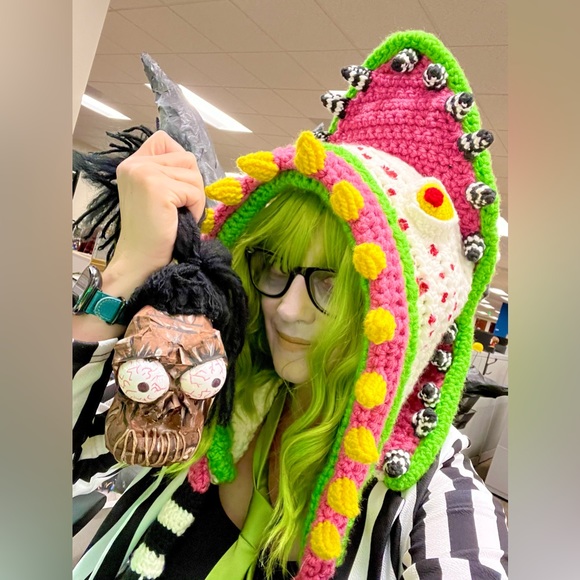 Other | Handmade Crocheted Beetlejuice Sandworm Hood | Poshmark